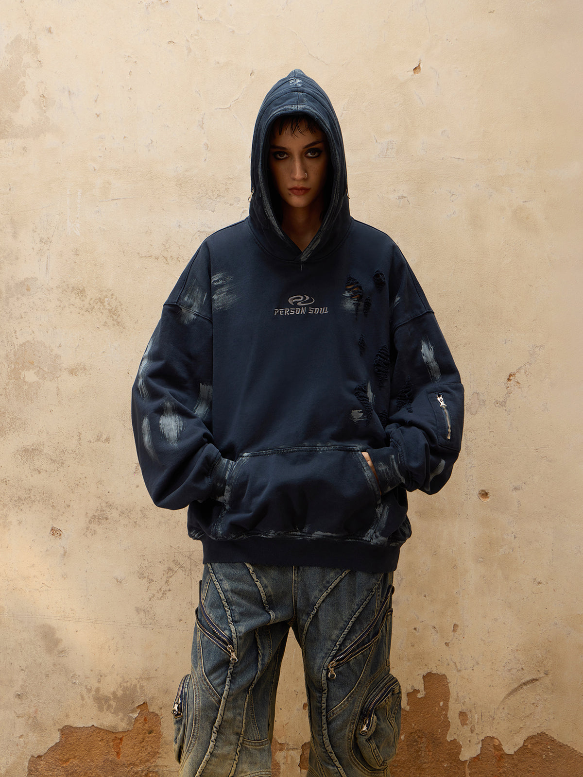 Personsoul Ripped Dirty Hoodie – personsoul