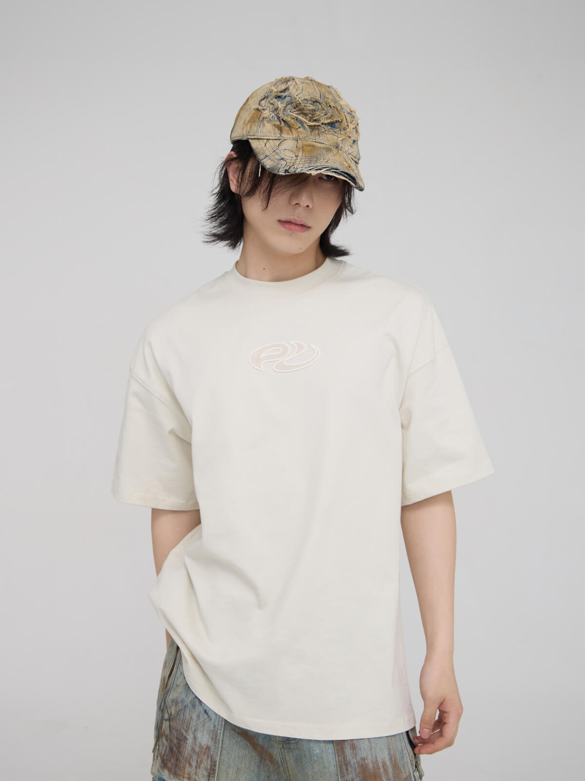 Personsoul Logo Embroidered Basic T-shirt - personsoul