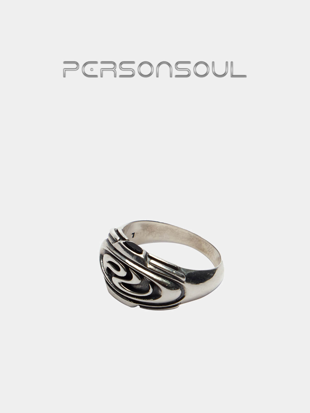 Personsoul Silver Logo Signet Ring - personsoul