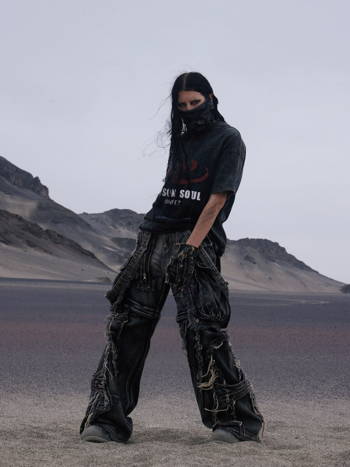 Personsoul Black Detachable Denim Overalls - personsoul
